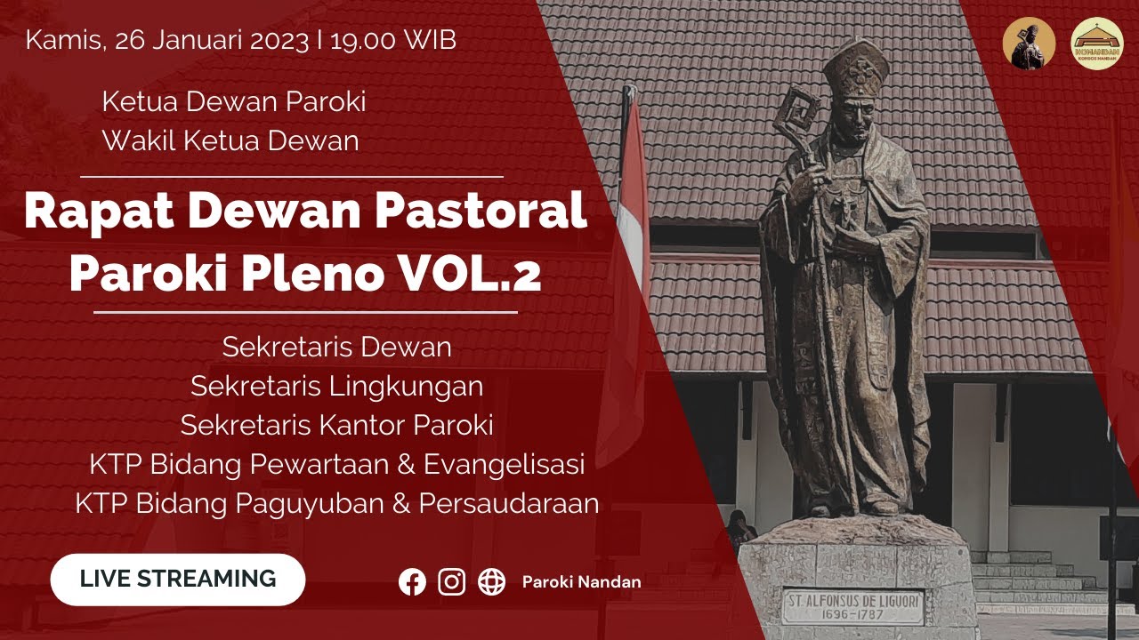 Rapat Dewan Pastoral Paroki Pleno VOL.2 I St. Alfonsus Nandan I Kamis ...