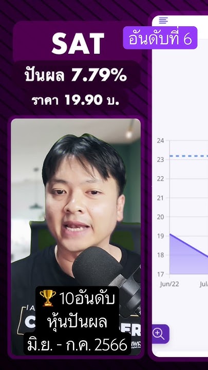 อันดับ 6 หุ้น SAT ปันผล 7.79% ประจำเดือน มิ.ย. - ส.ค. ปี 2566 #หุ้นปันผลสูง #คัดหุ้นเด่น - YouTube