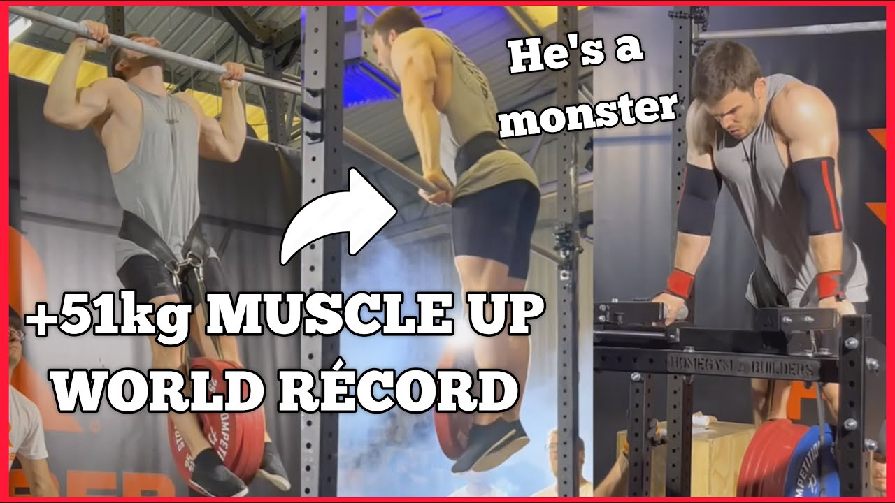 MUSCLE UP WORLD RECORD +51 kg Pere Coll Fernández STREETLIFTING - YouTube