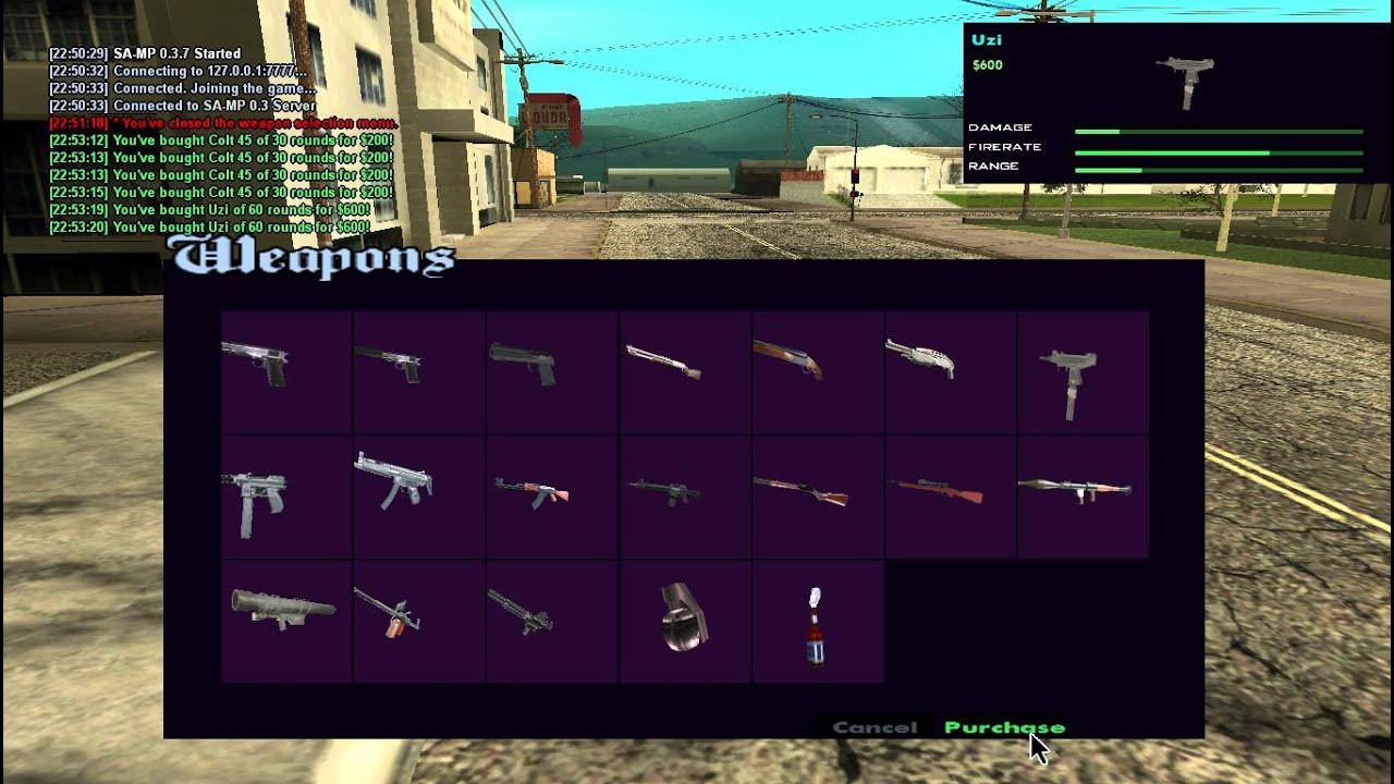 SA-MP : Interactive Weapon Purchase System - YouTube
