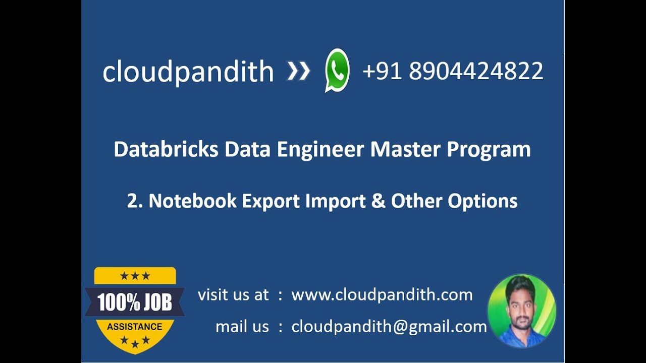 2. Hands-On: Working with Databricks Notebooks : Create, Rename, Clone, Move, Export, Import ...