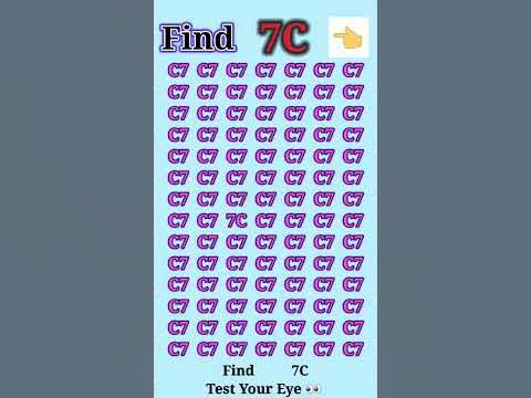 How Are you Smart Find 7C #iqtest #viral #youtubeshorts #trending # ...