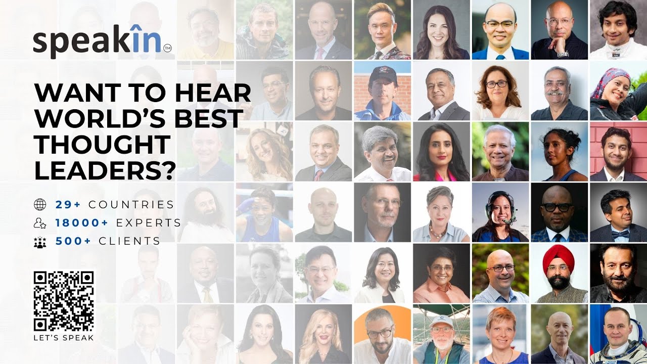 Book World-Class Speakers for Your Events on SpeakIn – World's Largest ...