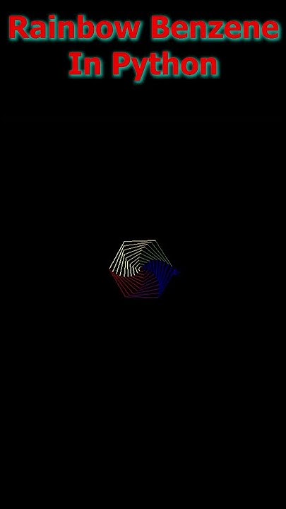 Rainbow Benzene Turtle Python Amazing Graphics #python #shorts #datastructures #viralshorts ...