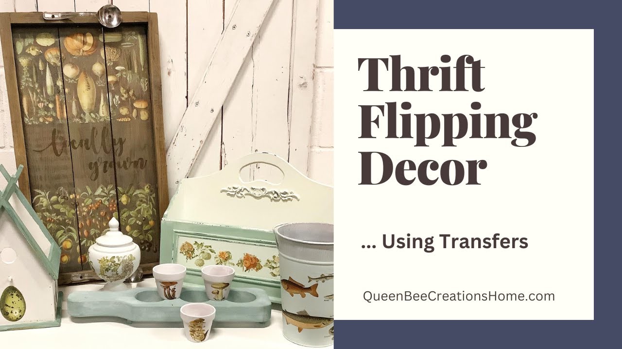 Thrift Flipping Decor using Transfers - YouTube