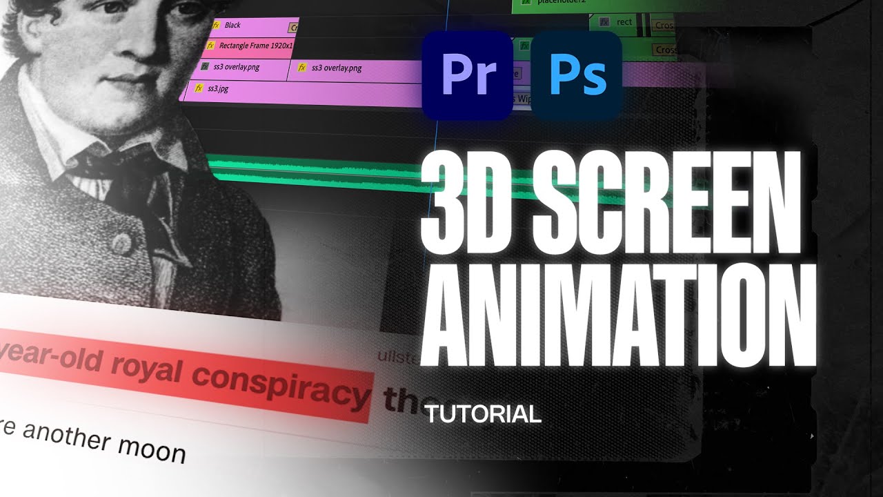 How to Create 3D Screen Title Highlight Animation in Premiere Pro - YouTube