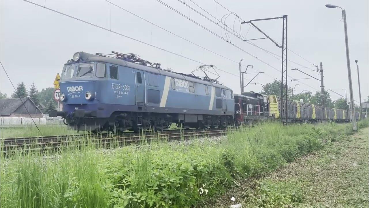 Duet ET22-5331 Tabor Rail i SM42-2237 Cargounit ze składem mieszanym + Rp1 - YouTube