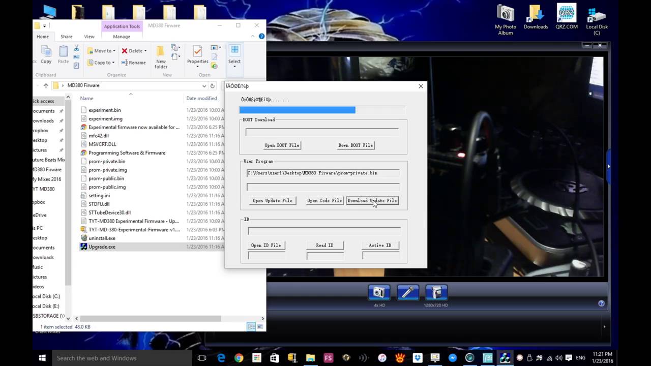 Installing the Hacked Firmware for the TYT MD380 - YouTube