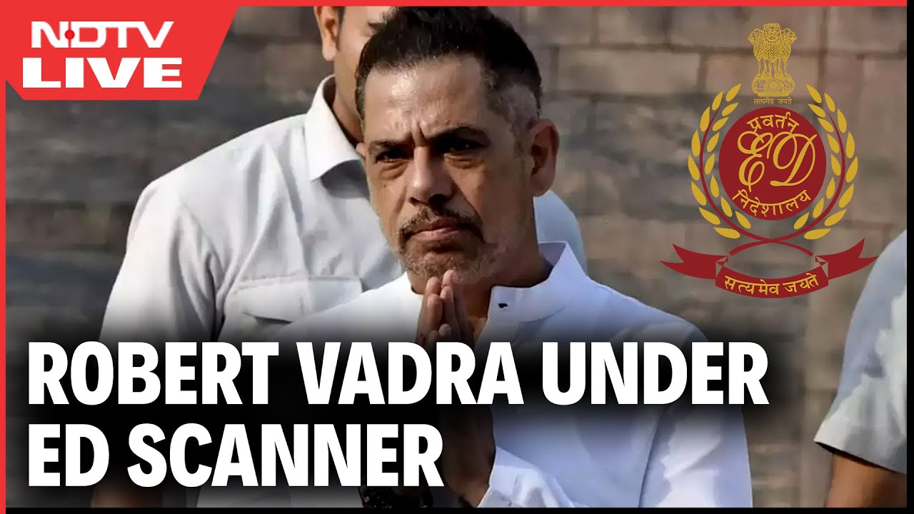 Robert Vadra LIVE | Robert Vadra, Summoned For 2nd Time, Marches To Probe Agency ED Office - YouTube