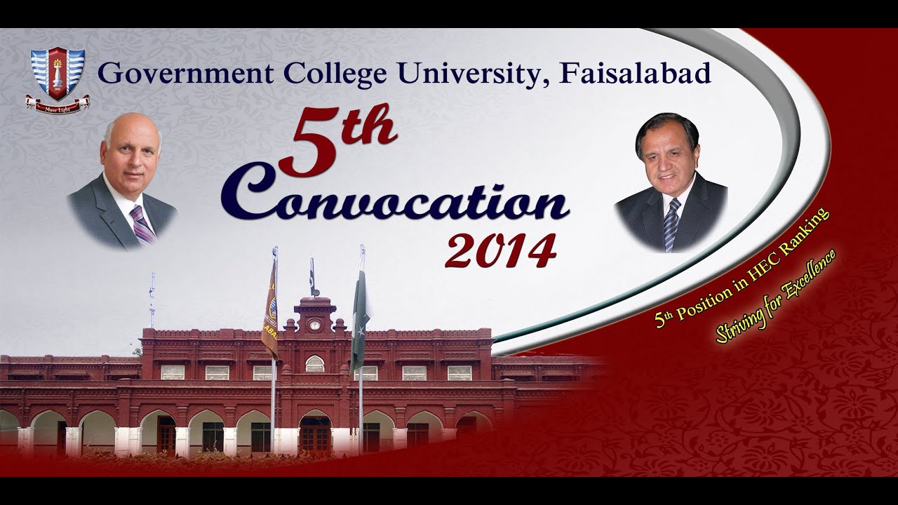 GCUF 5th Convocation - 29 September 2014 - YouTube