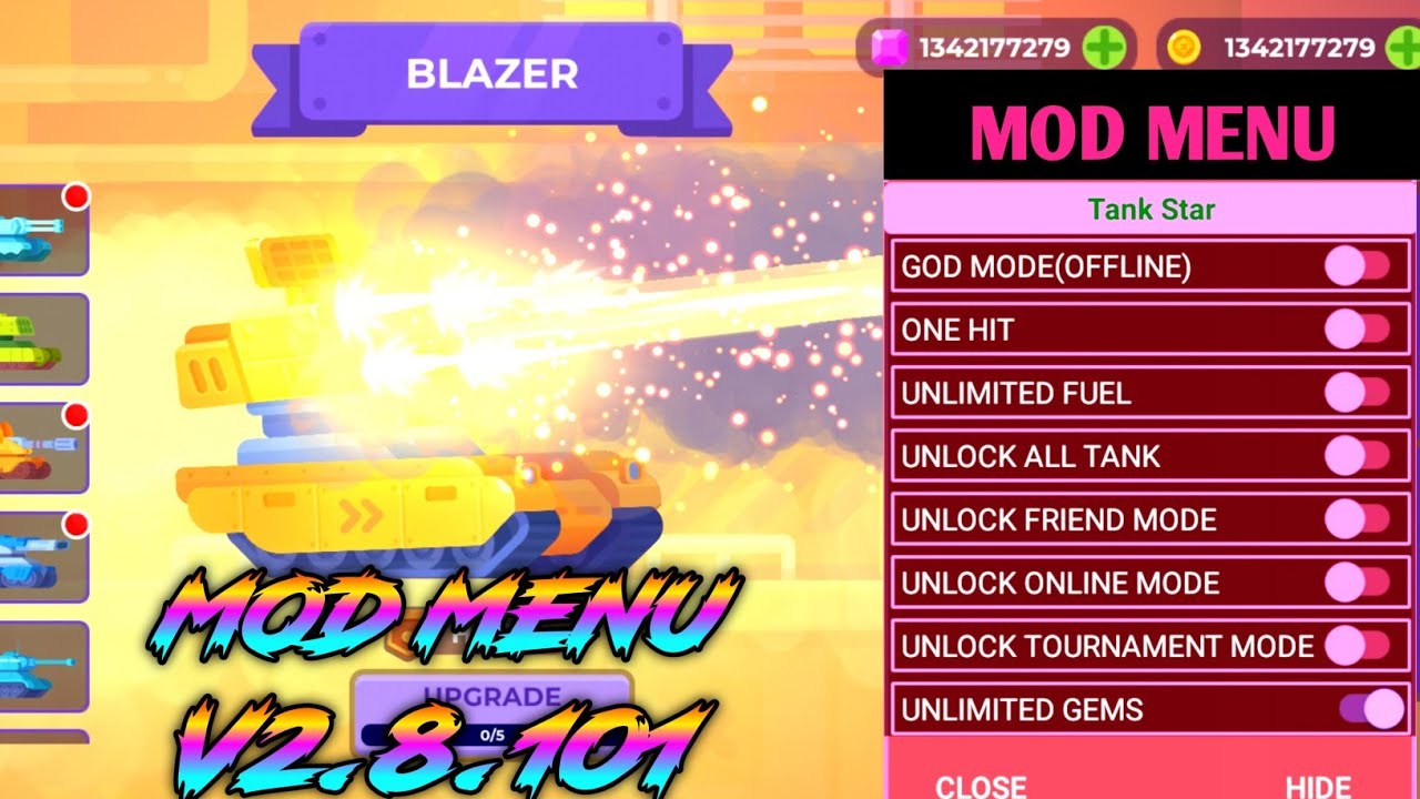 Tank Stars MOD Menu 2.8.101 Unlock All Tanks 🔥 - YouTube