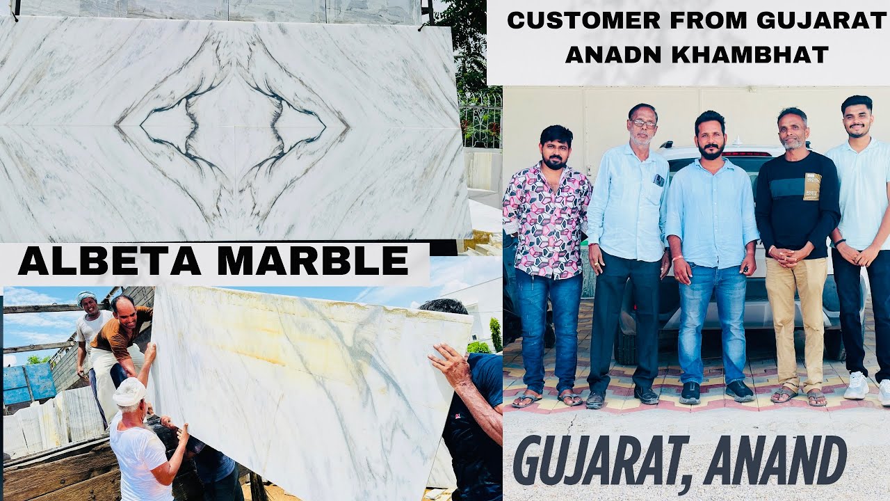 Makrana white ALBETA marble loading for Gujarat Anand. Albeta marble ...