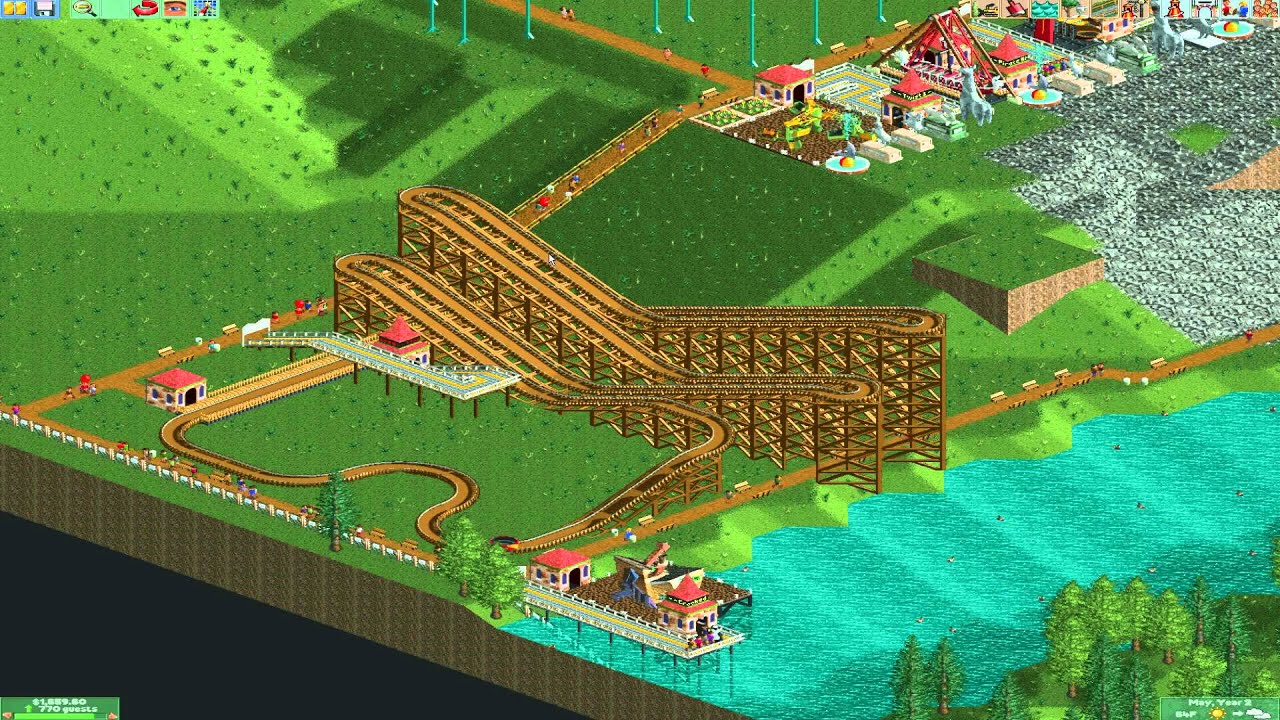 What is Virginia Reel - Roller Coaster Tycoon 2 - YouTube