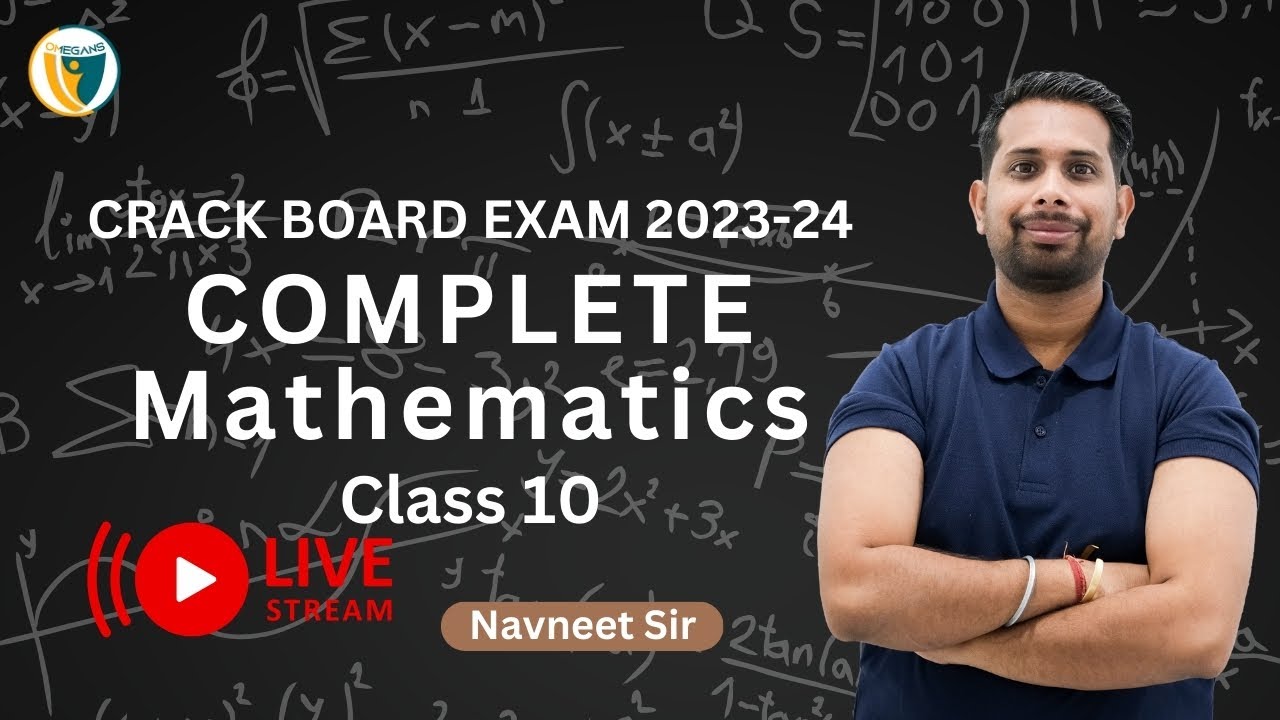 🔴 Math's Live Class | Class 10 Board Exam Preparation ...