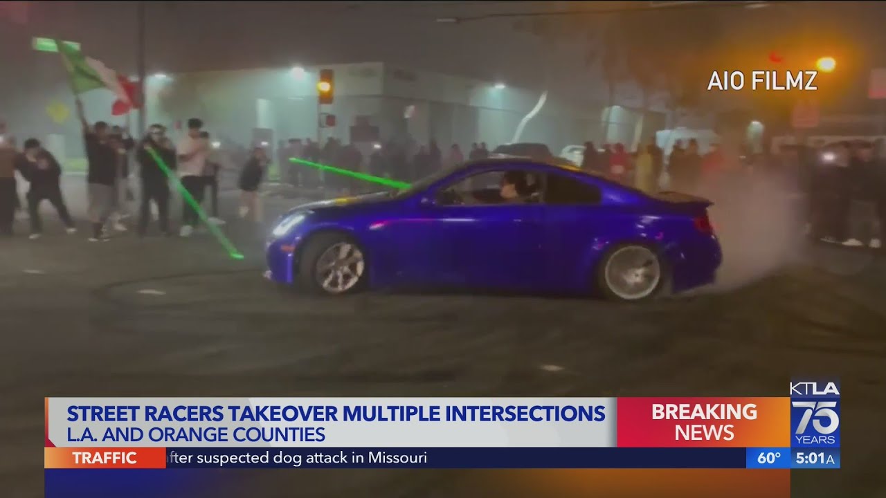 Sideshow drivers takeover intersections in L.A. and Orange counties ...