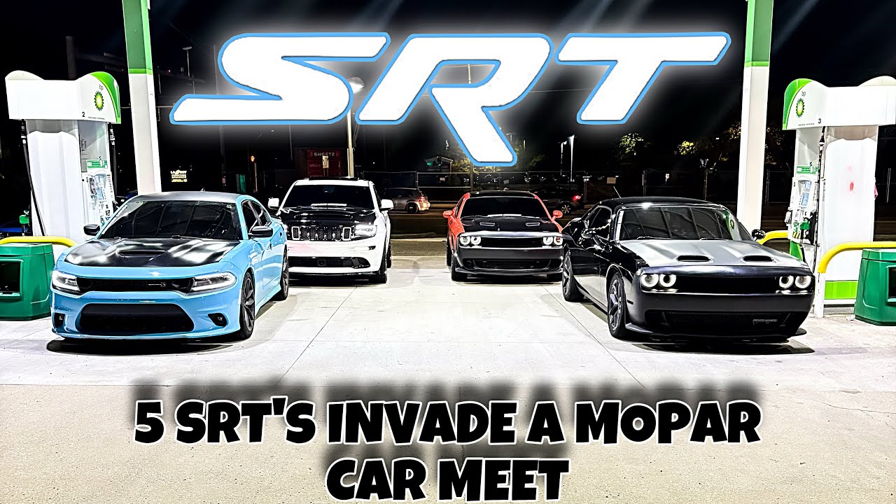 5 SRT’s INVADE A MOPAR CAR MEET - YouTube