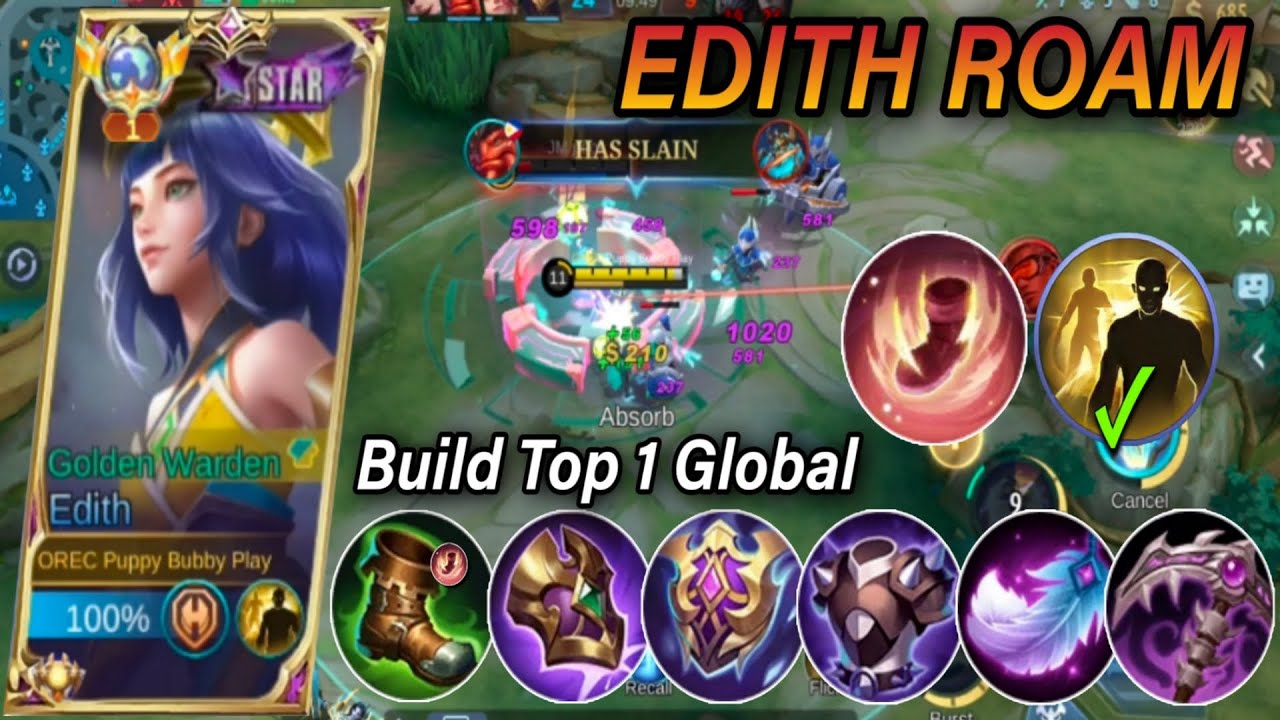 EDITH ROAM BUILD 🔥|| EDITH BEST BUILD 2023 || EDITH BUILD TOP 1 GLOBAL ...