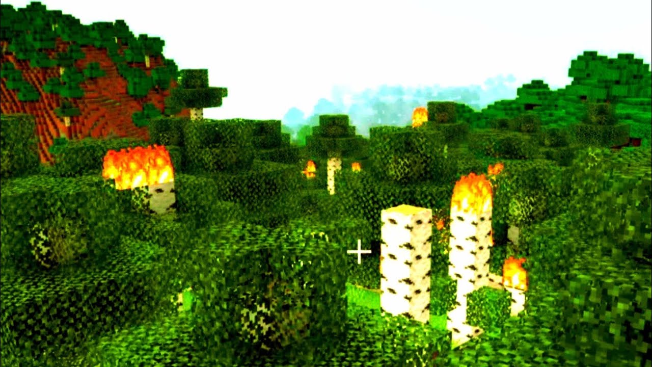 Minecraft Burning Trees - YouTube