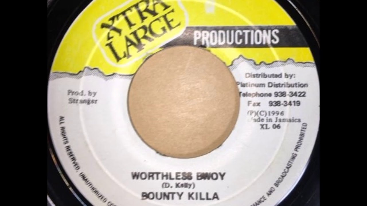 BOUNTY KILLA - WORTHLESS BWOY - HAUNTED - REGGAE - 7inch vinyl record ...