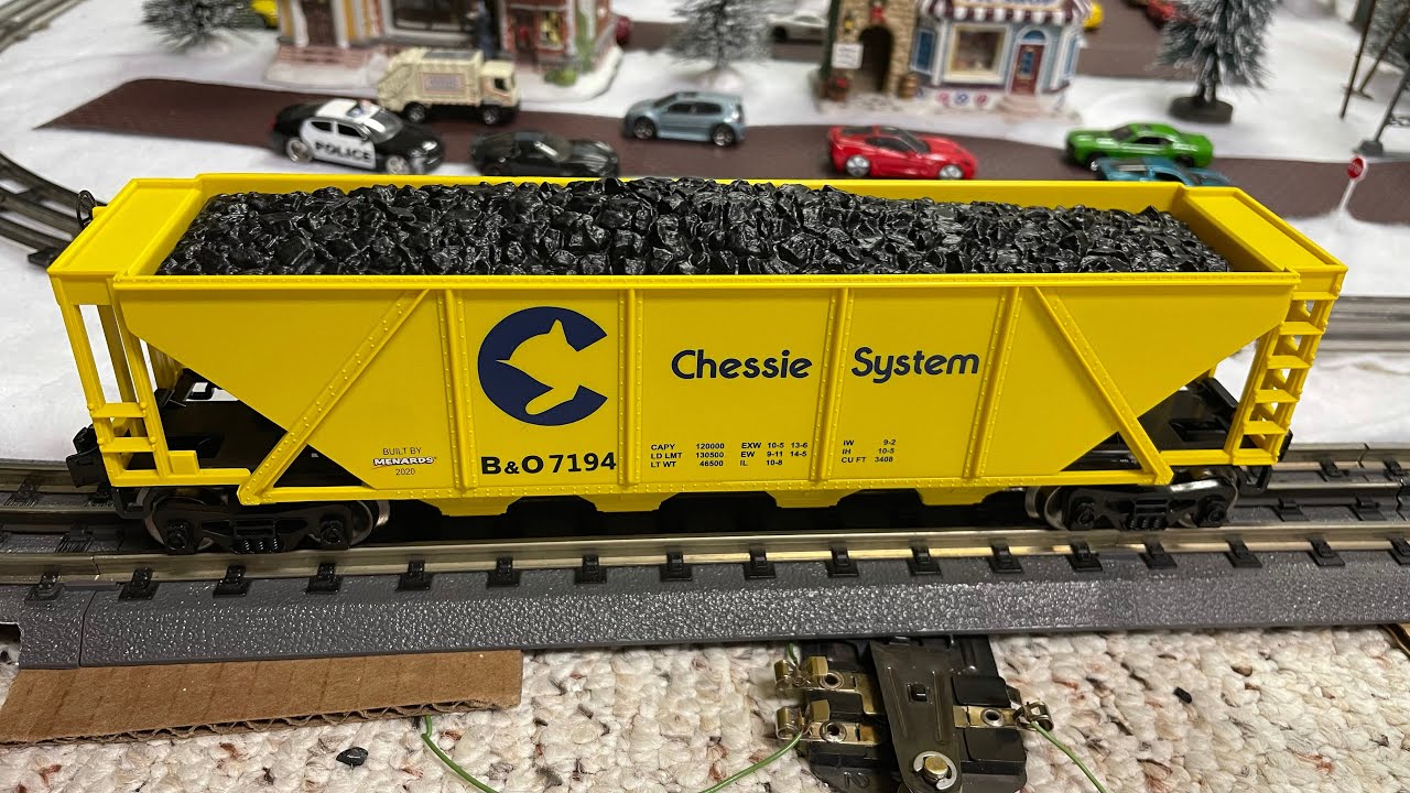 Menards Chessie System Coal Hopper(O Gauge) - YouTube