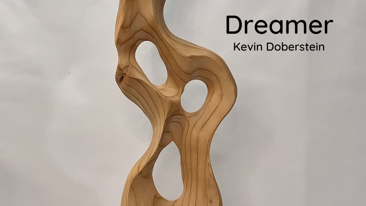 Biomorphic shaped sculpture. Natural wood finish art. - YouTube