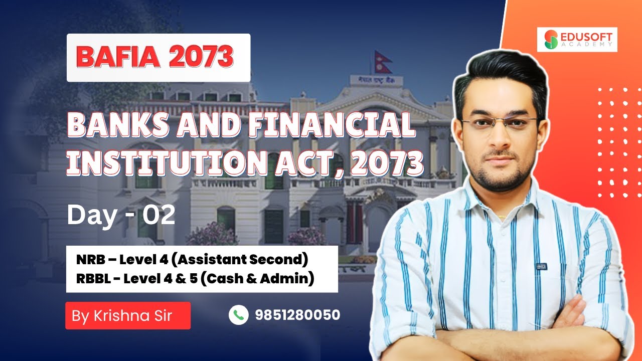 BAFIA ACT 2073 - Day 02 | Banking Written Exam Preparation - 2082 | RBB ...