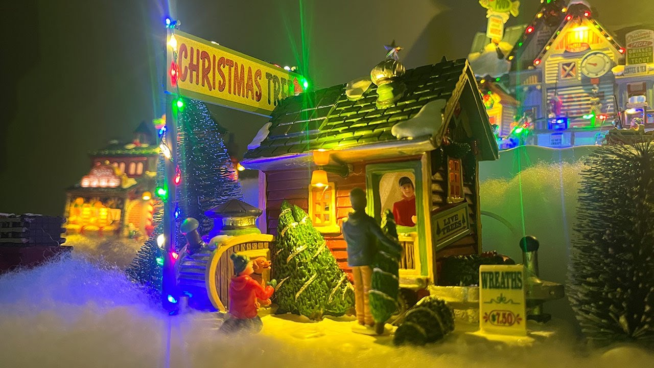 Lemax Tiny House Tree Lot Review - New for Holiday 2022! - YouTube