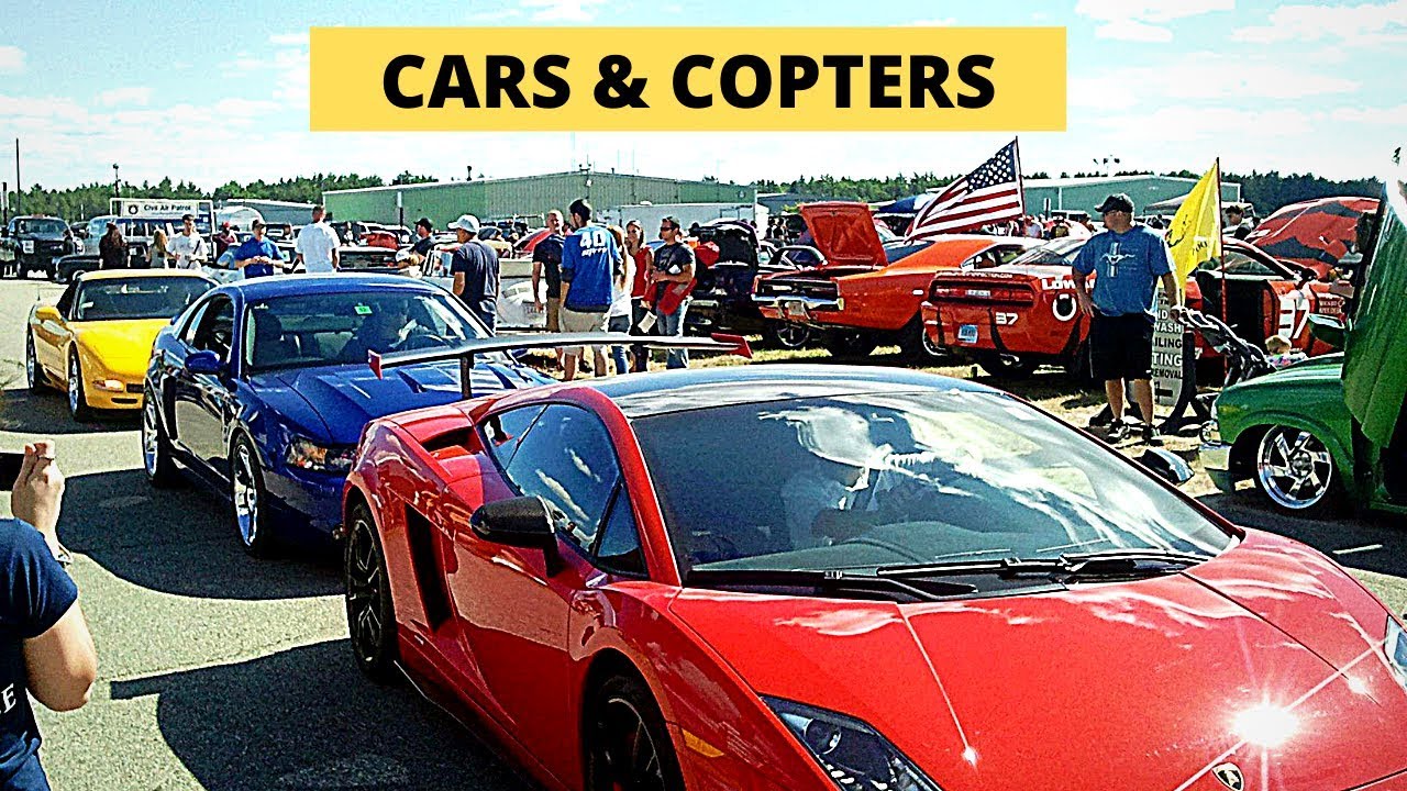 AMAZING Cars & Copters Car Show in USA with over 2000 Great Cars - YouTube