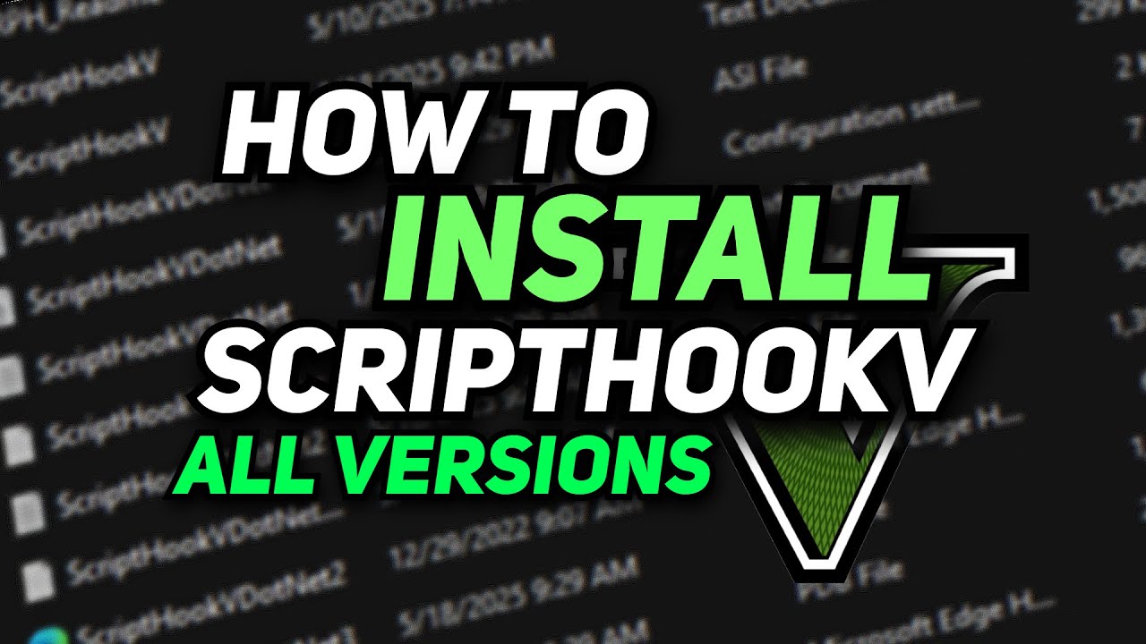 How To Install ScriptHookV For GTA V — All Versions (Step-by-Step Tutorial) - YouTube