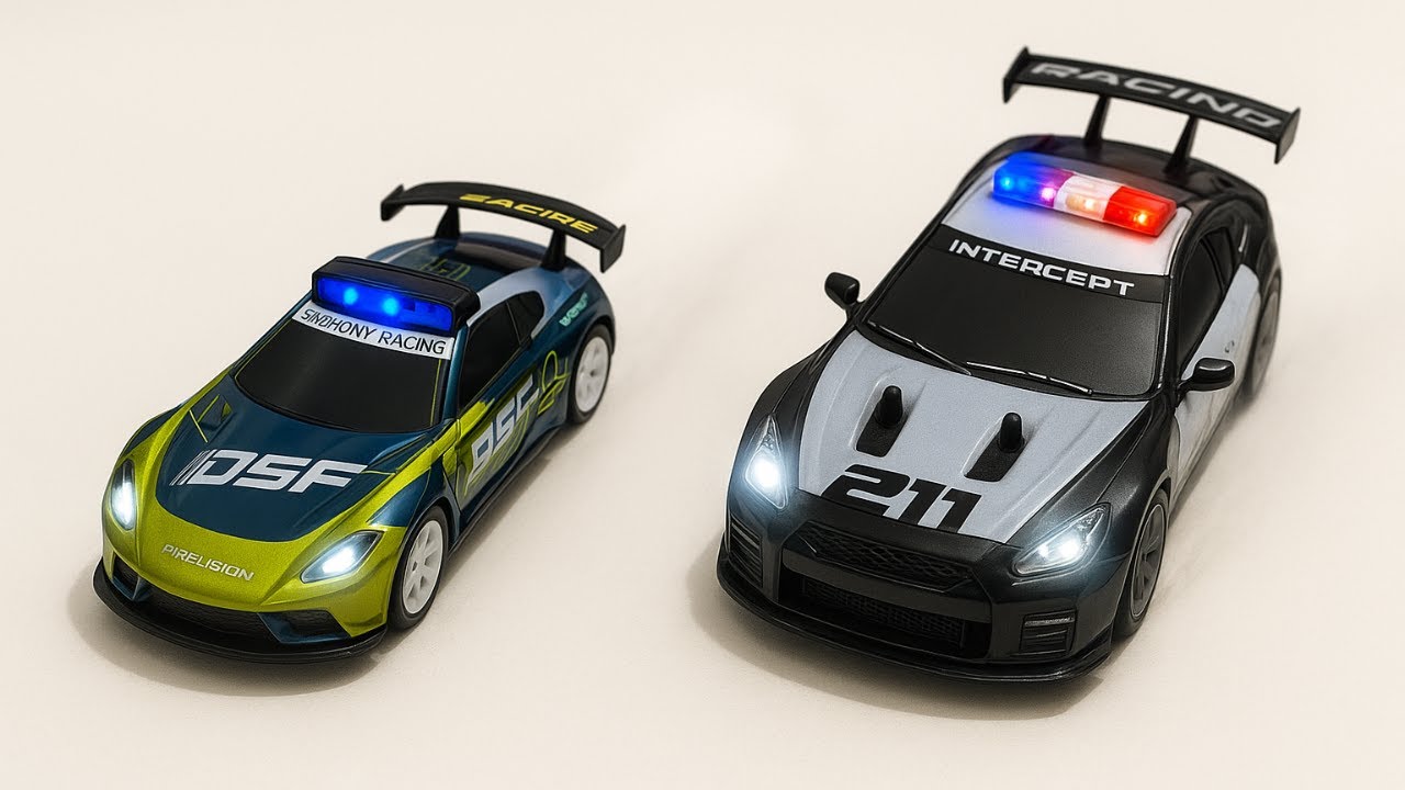 INSANE RC Car Unboxing – Race Leader-King, Stunt Police & Racing Car ...