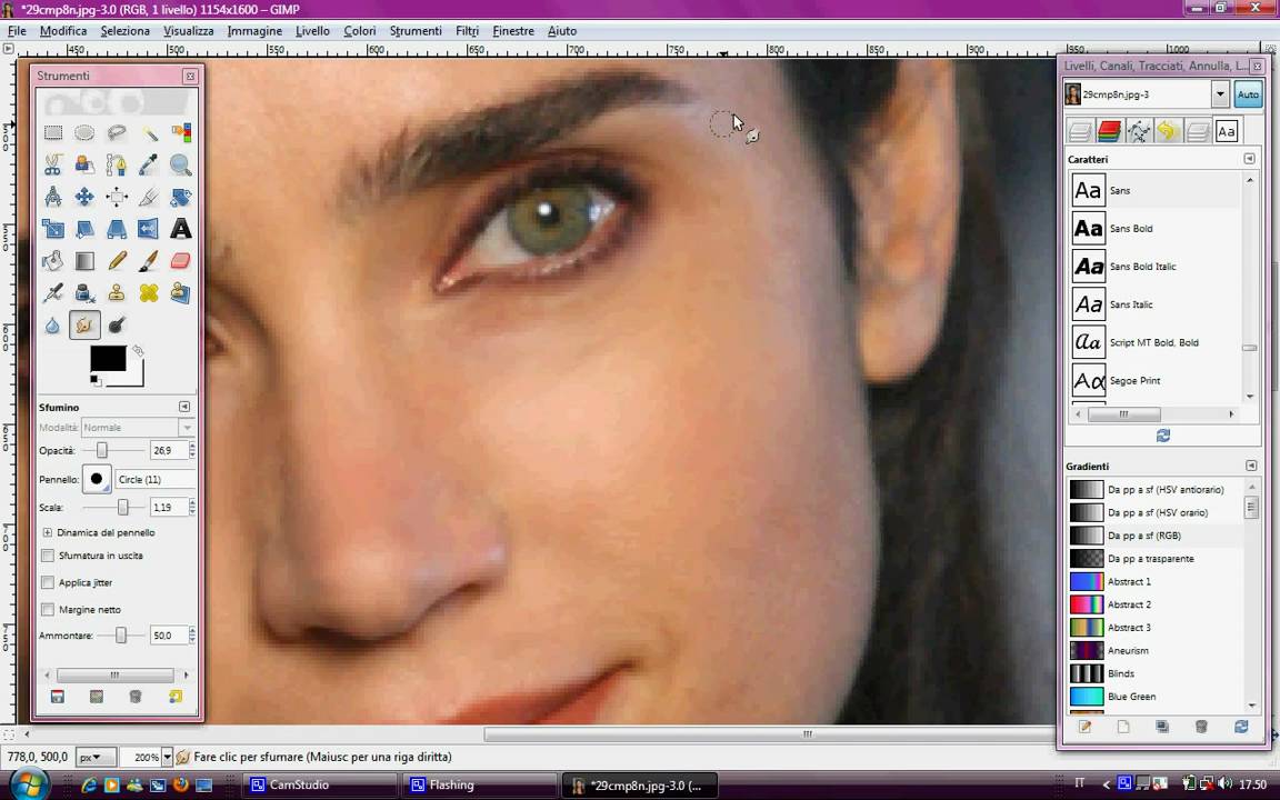 Retouch con GIMP - YouTube