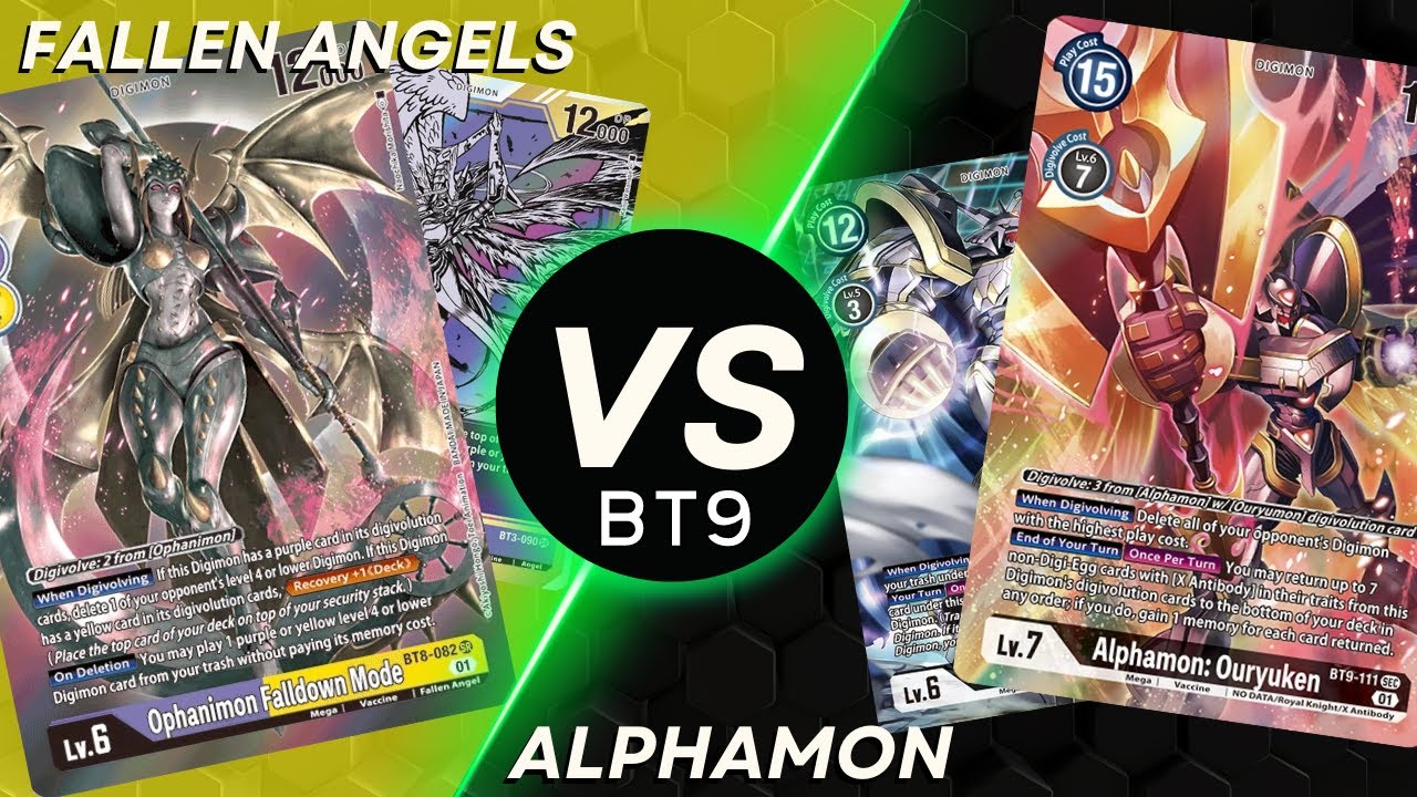 Digimon TCG [BT9] Fallen Angels VS Alphamon - YouTube