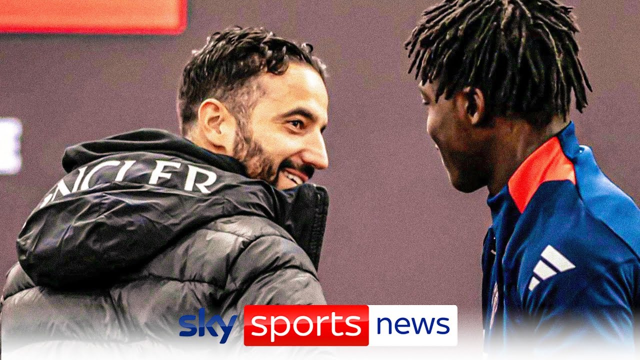 Ruben Amorim meets some of his new players, including Kobbie Mainoo and ...