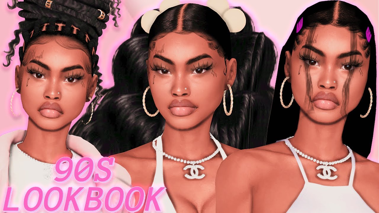 💕 Sims 4 CAS 90s LookBook | CC Folder & SIM DOWNLOAD - YouTube