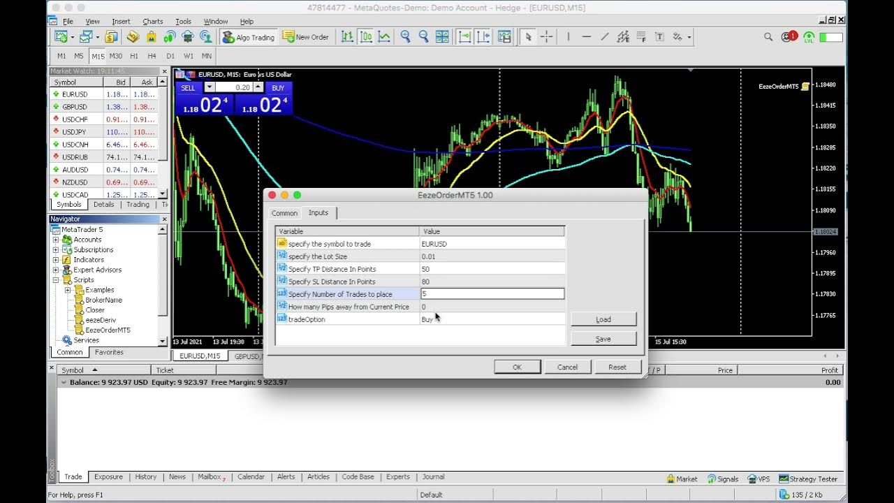MT5 How to Open Multiple Trades at one price| Currencies, Nas100, BTC, Indices - YouTube