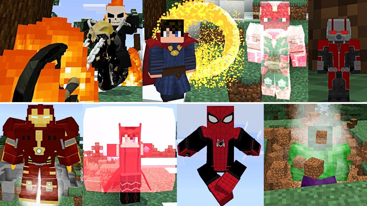 Mejor Addon de Marvel para Minecraft PE || MARVEL MCPE - YouTube