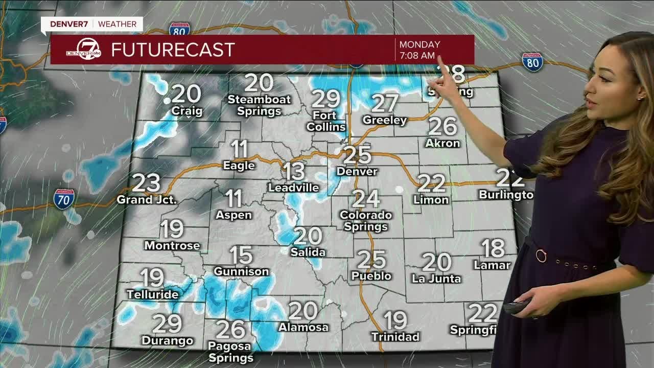Dry & chilly Sunday. Light snow to start the week - YouTube