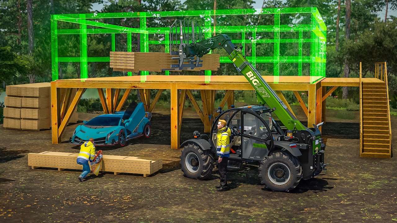 Construction de ma Cabane de LUXE de A à Z sur Farming Simulator 22 ...