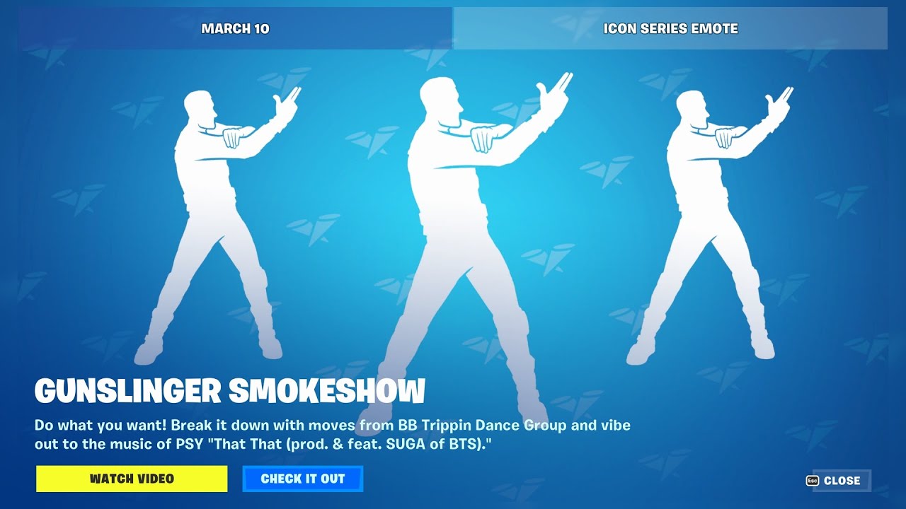 new emote ( gunslinger smokeshow) - YouTube