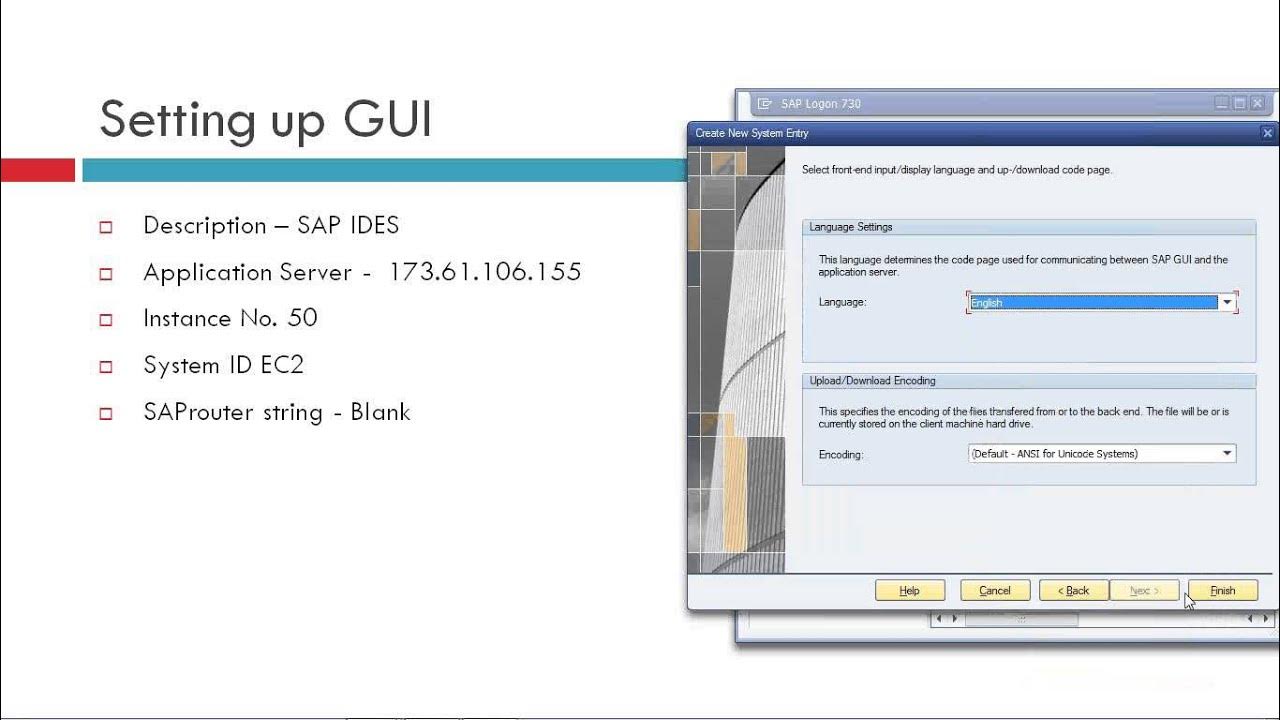 Setup of SAP GUI - YouTube
