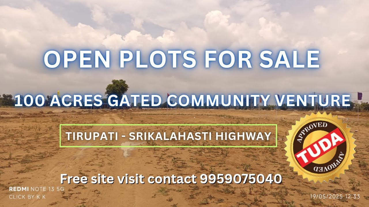 Open plots for sale in 100 acres gated community venture | Tirupati ...
