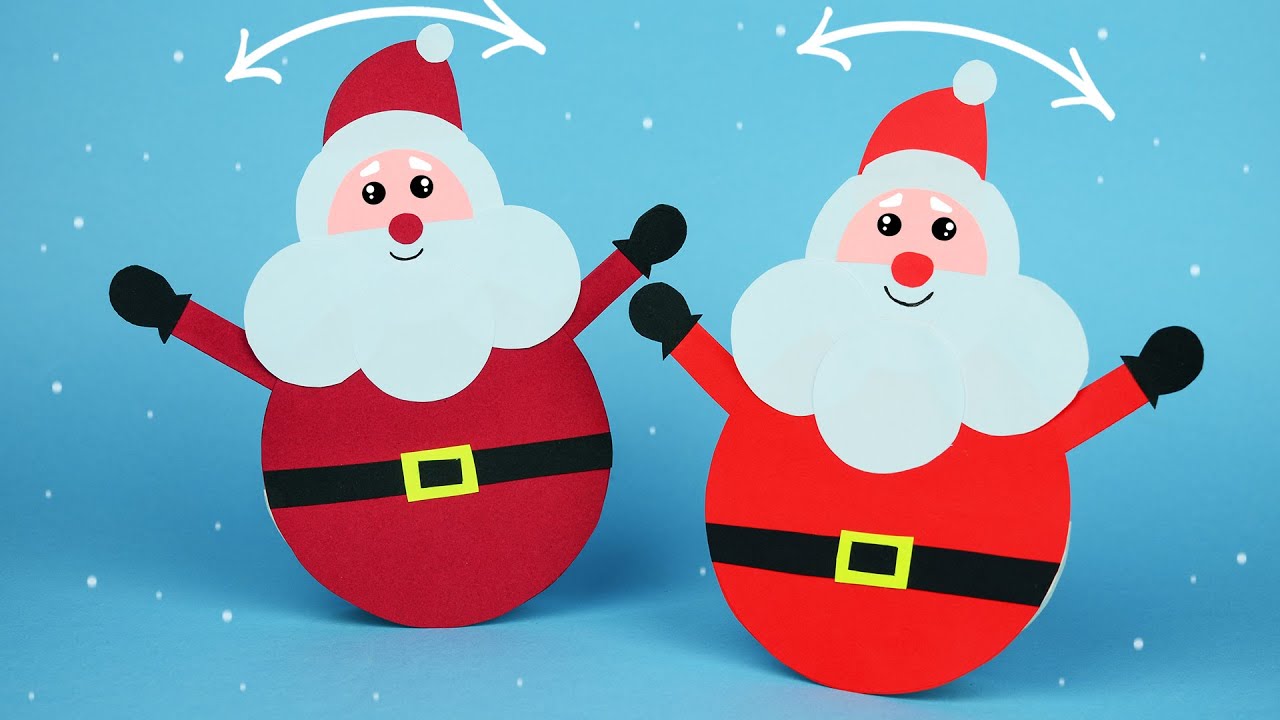 Lavoretti di Natale: Babbo Natale Fai da te🎄DIY Moving Paper Toys - YouTube