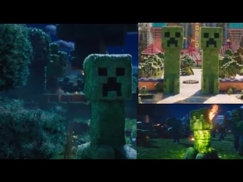 a minecraft movie all the scenes of the creeper - YouTube
