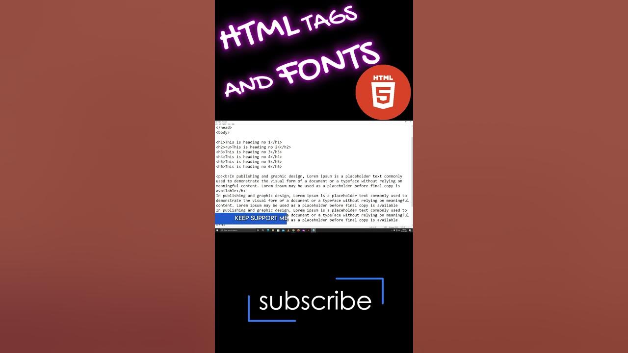 Tdc Html 5 Most Common Tags And Fonts Html Coding Webdev Htmltags Basichtml Webdevelopment