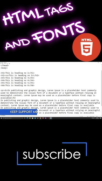 Tdc Html 5 Most Common Tags And Fonts Html Coding Webdev Htmltags Basichtml Webdevelopment