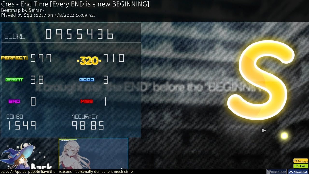 [osu!mania 4K] Cres - End Time [Every END is a new BEGINNING] (Seiran ...