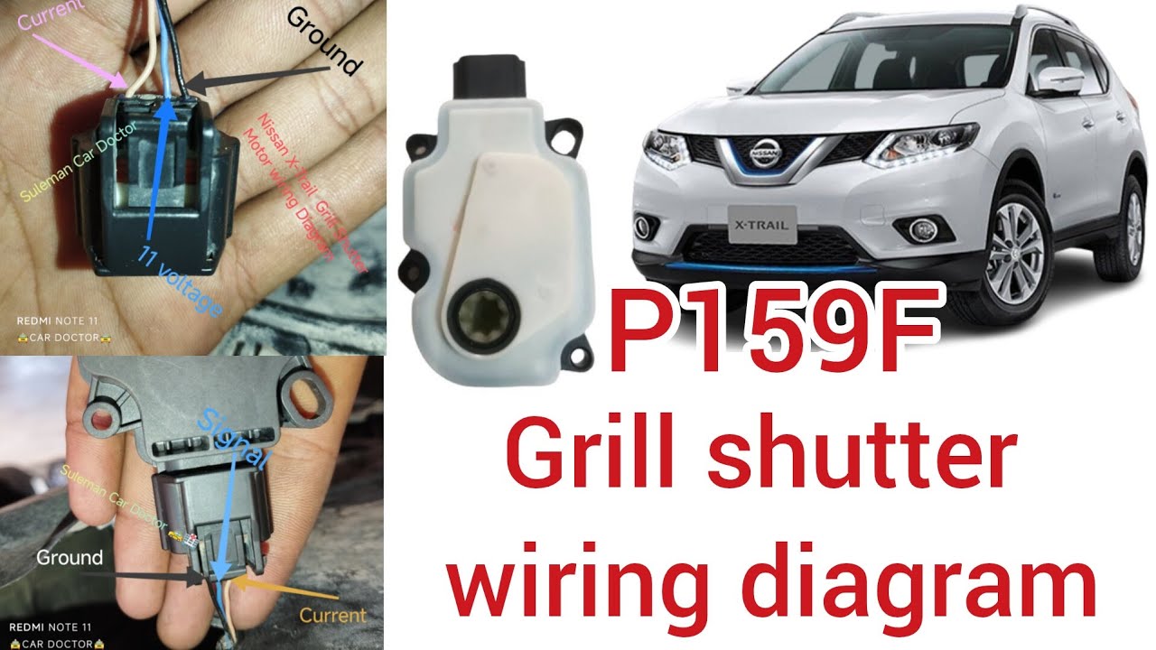 Nissan X-Trail And Altima U0284 P159F Radiator Grill Shutter Actuator ...