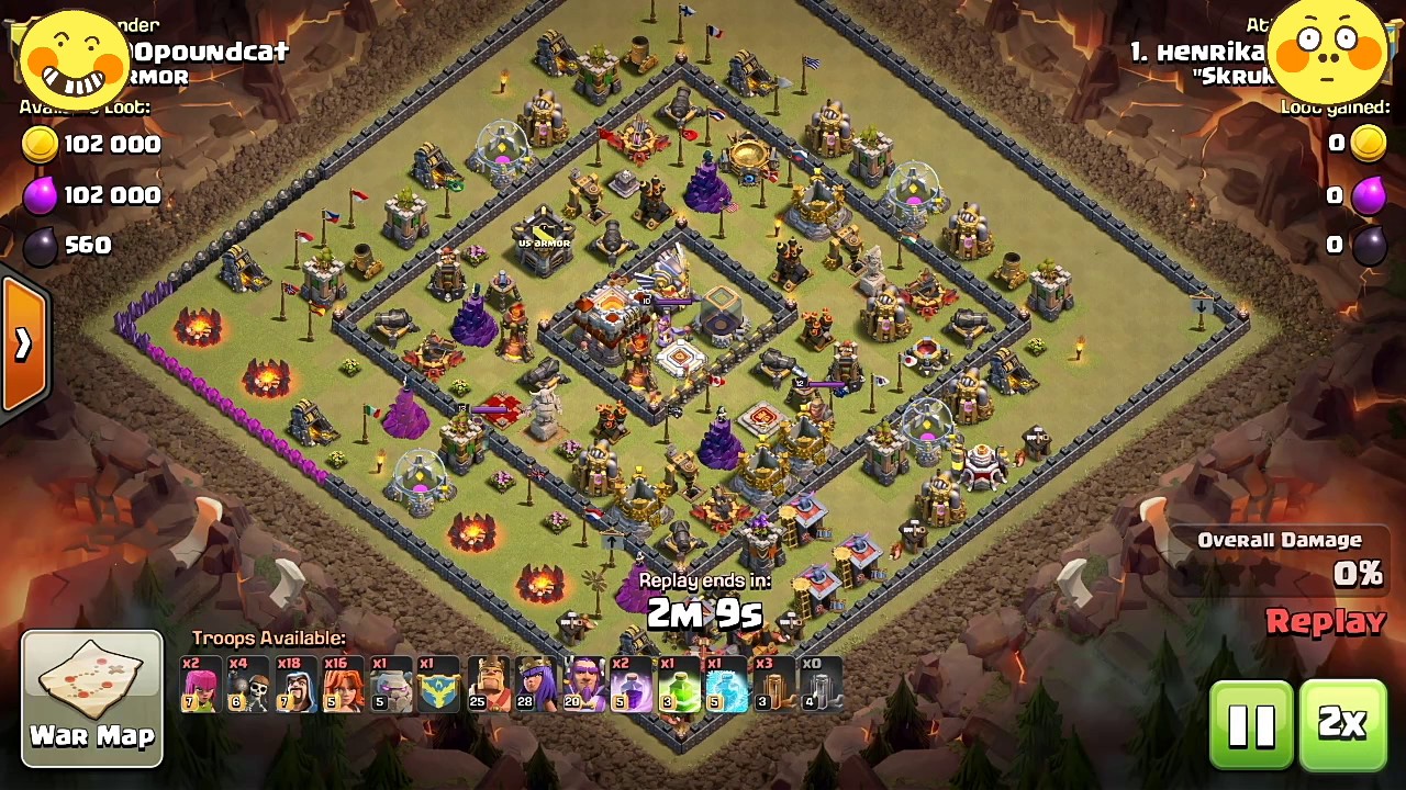 Max golem, max troops th11 attack.. - YouTube