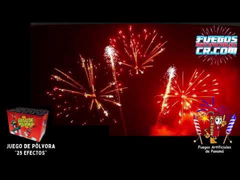 Caja Multicolor Juego de Pólvora 25 Tiros Abanico, Fuegos Artificiales Cr (Cross) - YouTube