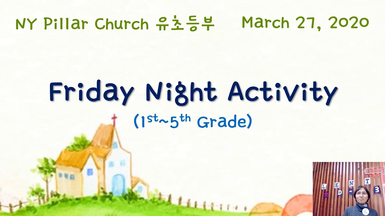 Friday Night Activity / 1-5th Grade - YouTube